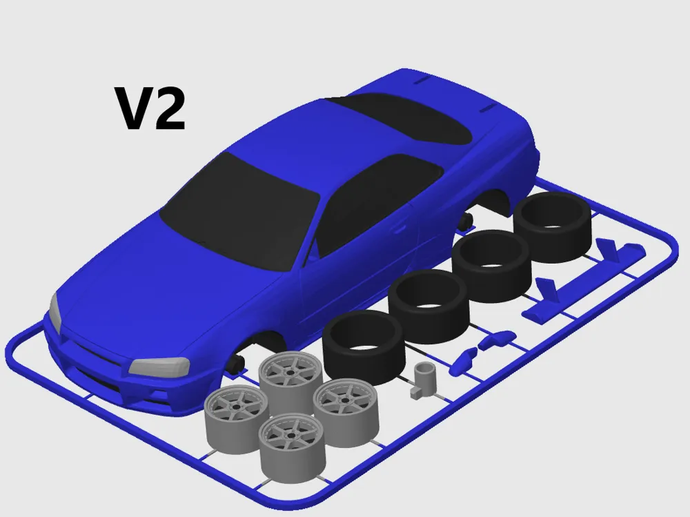 Nissan Skyline GTR R34 Kit Card Remixed by The Kit Card Guy MakerWorld ...