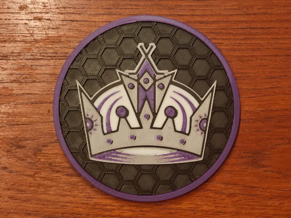 Los Angeles Kings Crown: Hex Coaster - Free 3D Print Model - MakerWorld