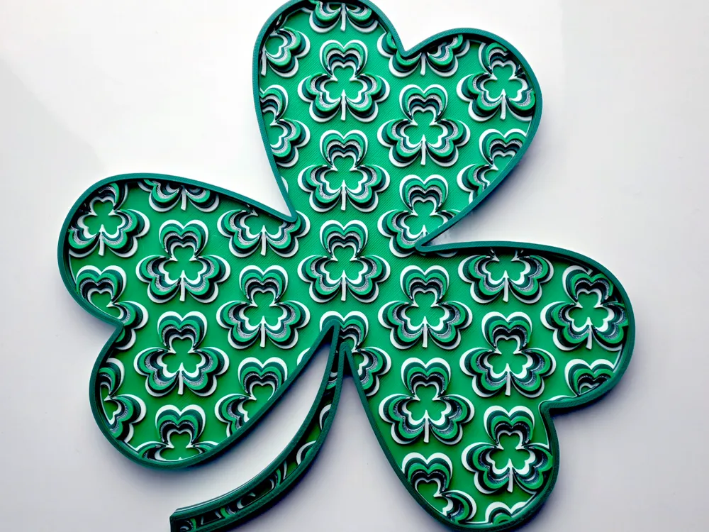 Shamrock Dimensional Mosaic Plaque - Free 3D Print Model - MakerWorld