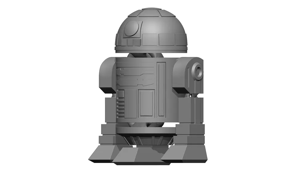 R2D2 wiggle bot - Star Wars articulated fun - Free 3D Print Model ...