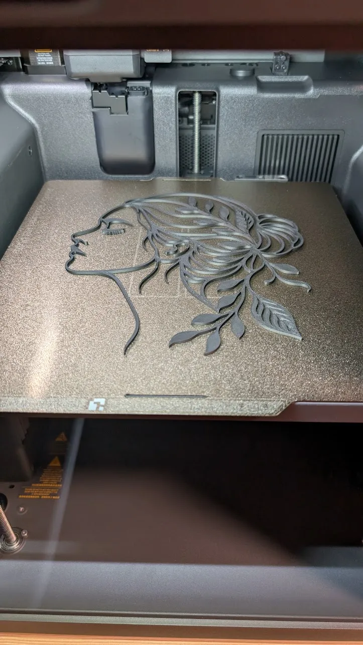 Botanical Woman Line Art / Wall Art - Free 3D Print Model - MakerWorld