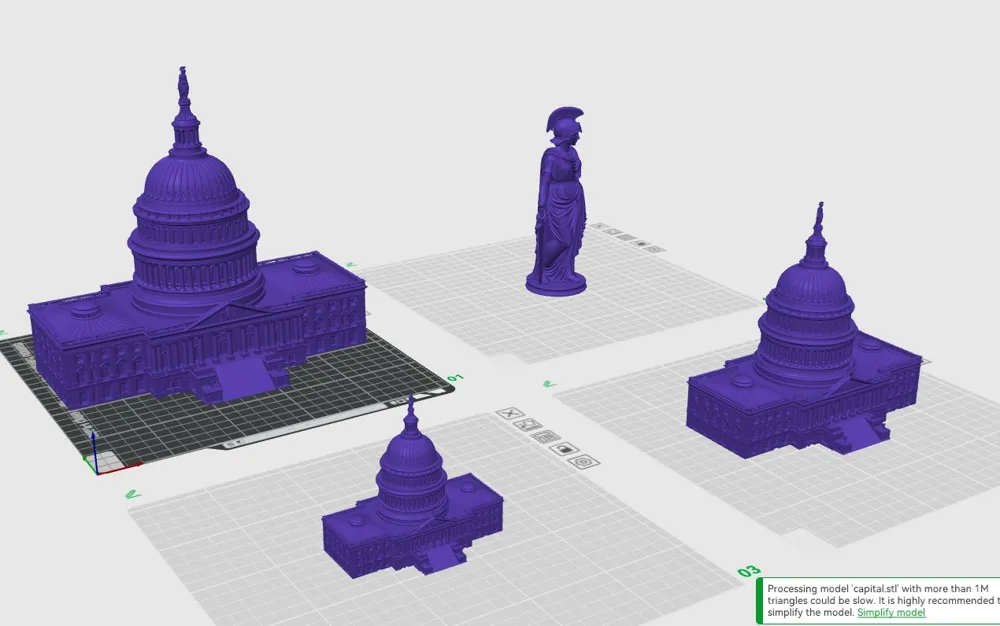 U.S. Capitol Building & Statue of Freedom Print - Free 3D Print Model ...
