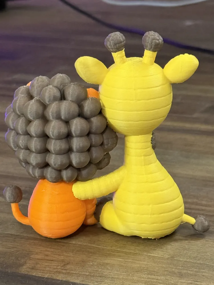 Giraffe and Lion - Free 3D Print Model - MakerWorld