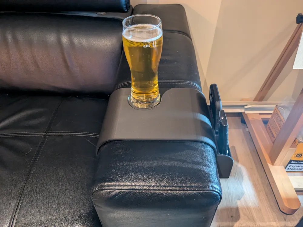 Couch Arm Table and Remote Holder (Large) - Free 3D Print Model ...