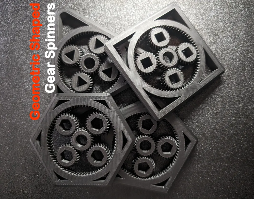 Geometic Shaped Gear Spinners, 4 different designs by derjungeinhd ...