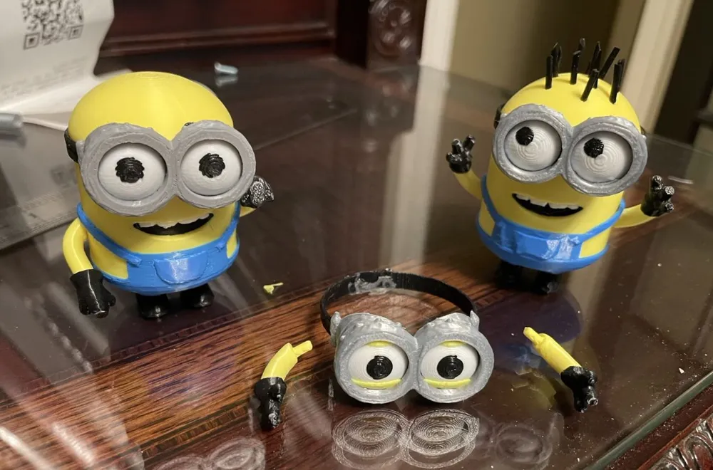 small minion, Bob. printed from parts Remixed by FuzzyLogic - MakerWorld