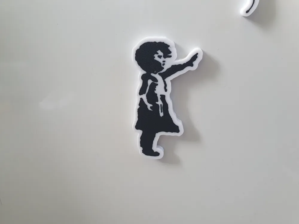 Banksy Girl with Balloon Fridge Magnet by bigAndra - MakerWorld