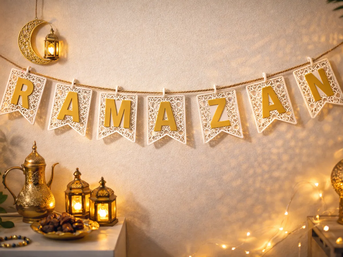 Customizable Ramadan Banner Letter Flag - Free 3D Print Model - MakerWorld