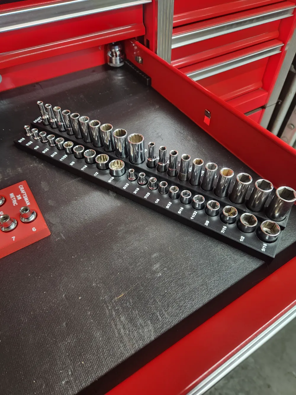 Craftsman 1/4in drive SAE Socket Holder by user_269778584 - MakerWorld