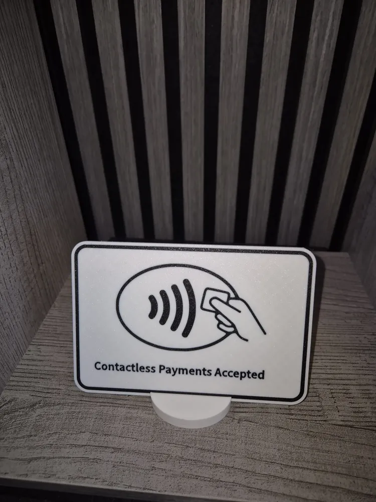 Contactless payment sign - Free 3D Print Model - MakerWorld