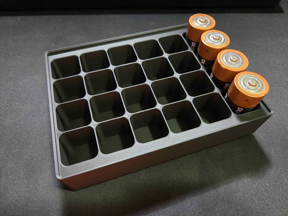 Gridfinity - Battery holders (C type) by Maxim Srour - MakerWorld