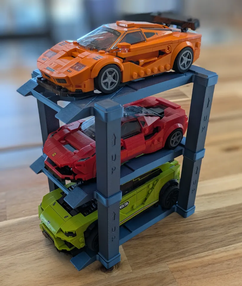 Legos Speed champions triple car holder by Genepi - MakerWorld