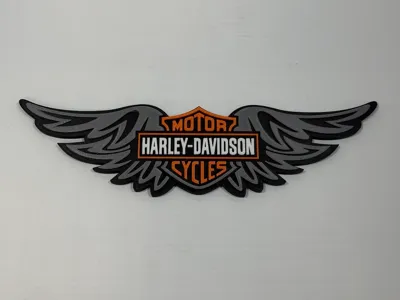 Harley Davidson Wings Wall Art - Free 3D Print Model - MakerWorld