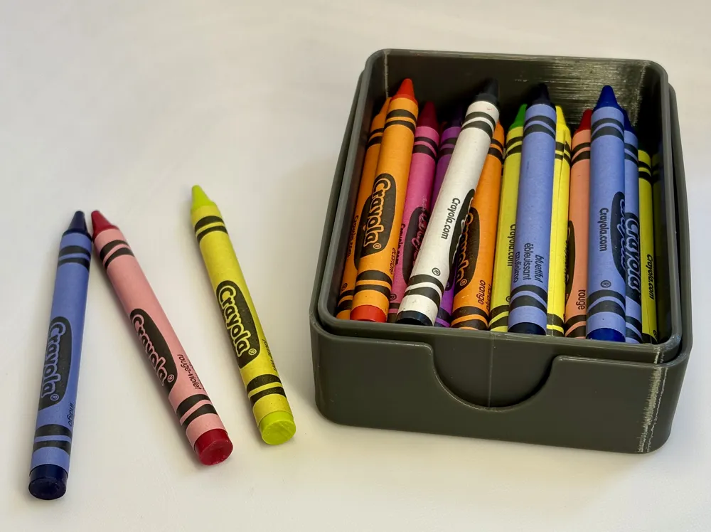 Coloring Crayon Storage Box with Snap-Fit Lid Remixed by thczv ...