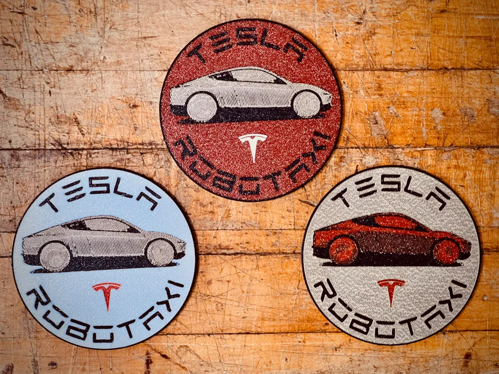 Tesla Robotaxi Coaster by jetpad - MakerWorld