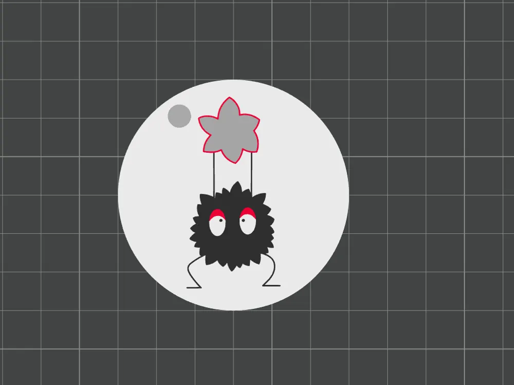 Keychain Ghibli Susuwatari Tottoro - Free 3D Print Model - MakerWorld