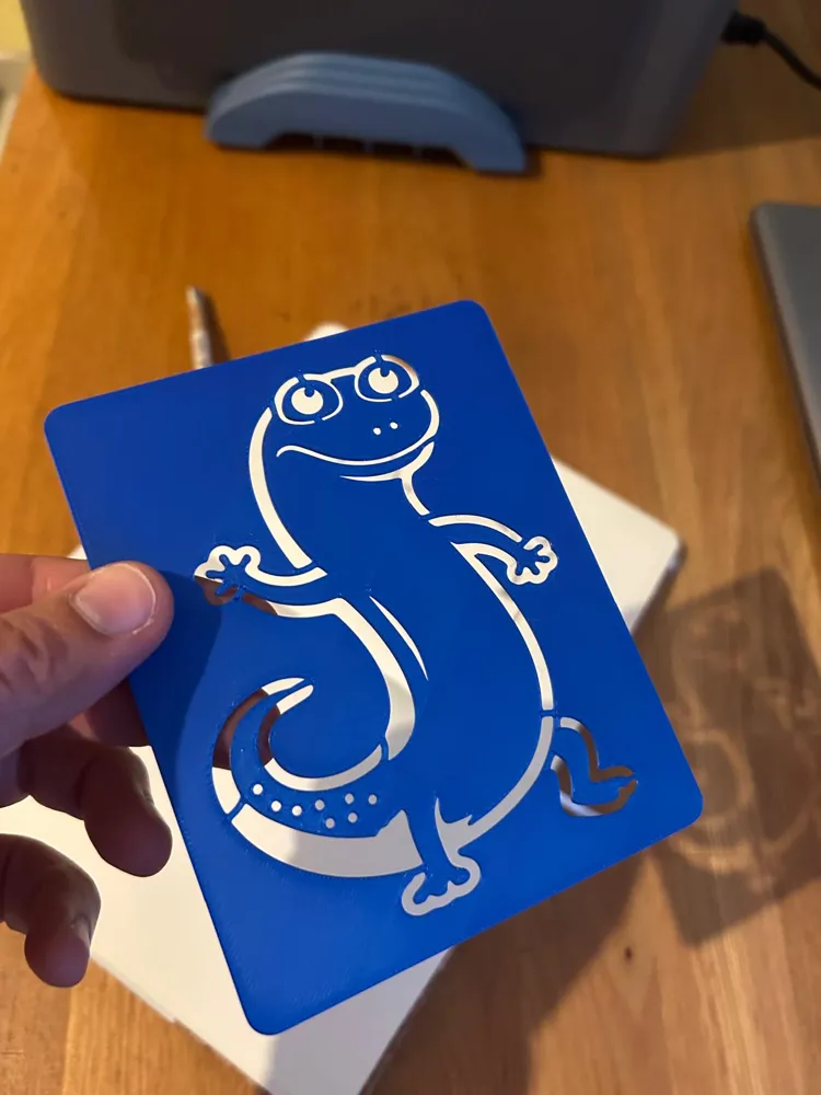 Tom Lizard Drawing Template - Free 3D Print Model - MakerWorld