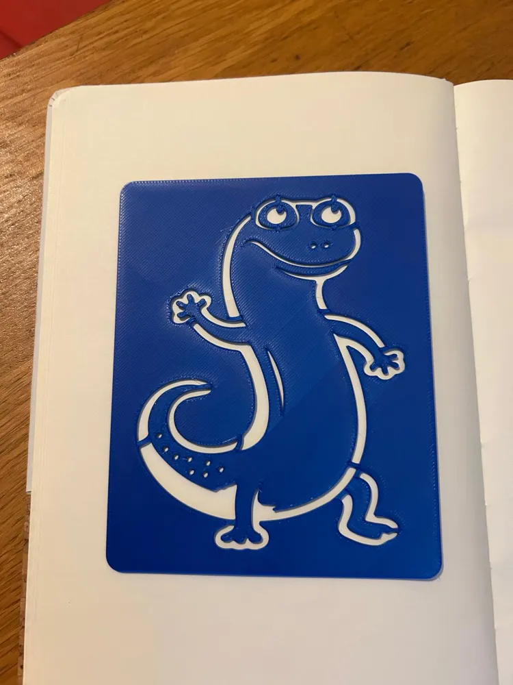 Tom Lizard Drawing Template - Free 3D Print Model - MakerWorld