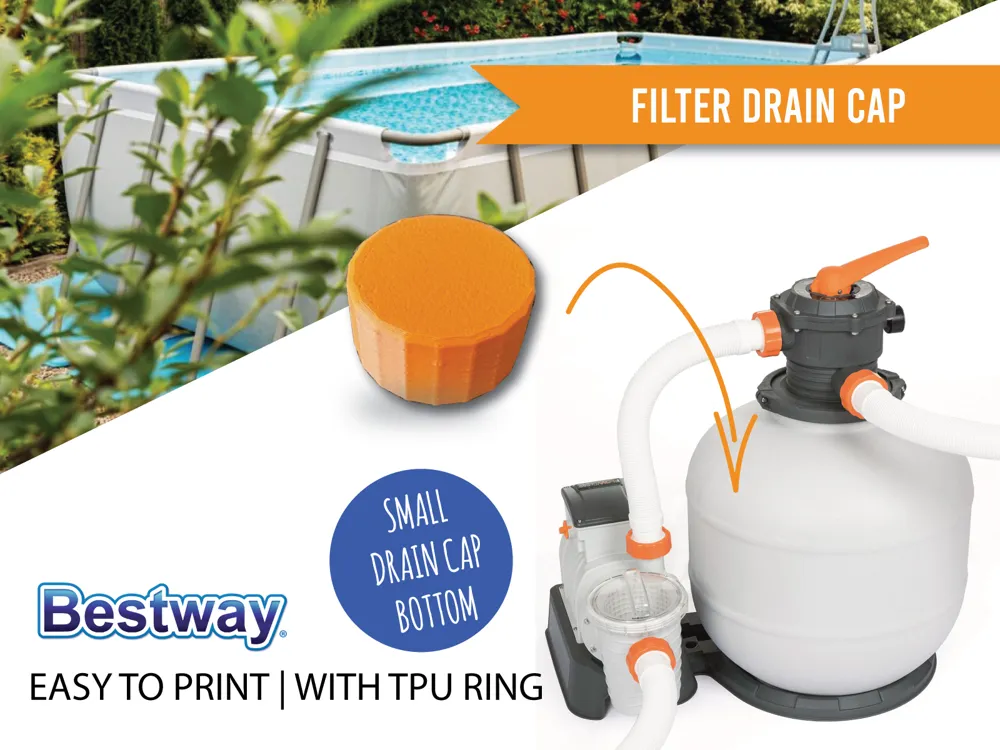 Bestway Flowclear Drain Filter Crew Cap with Ring by Marc R MakerWorld ...