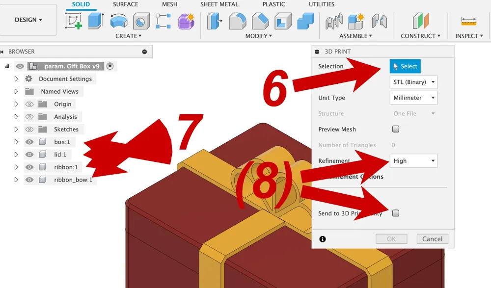 Parametric Gift Box (Fusion 360) - Free 3D Print Model - MakerWorld