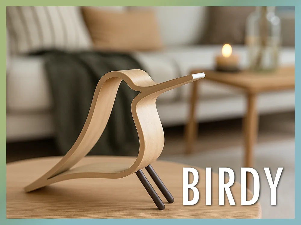 Birdy No 2 - Minimalistic Scandinavian Decoration by jknoxmc MakerWorld: Download Free 3D Models