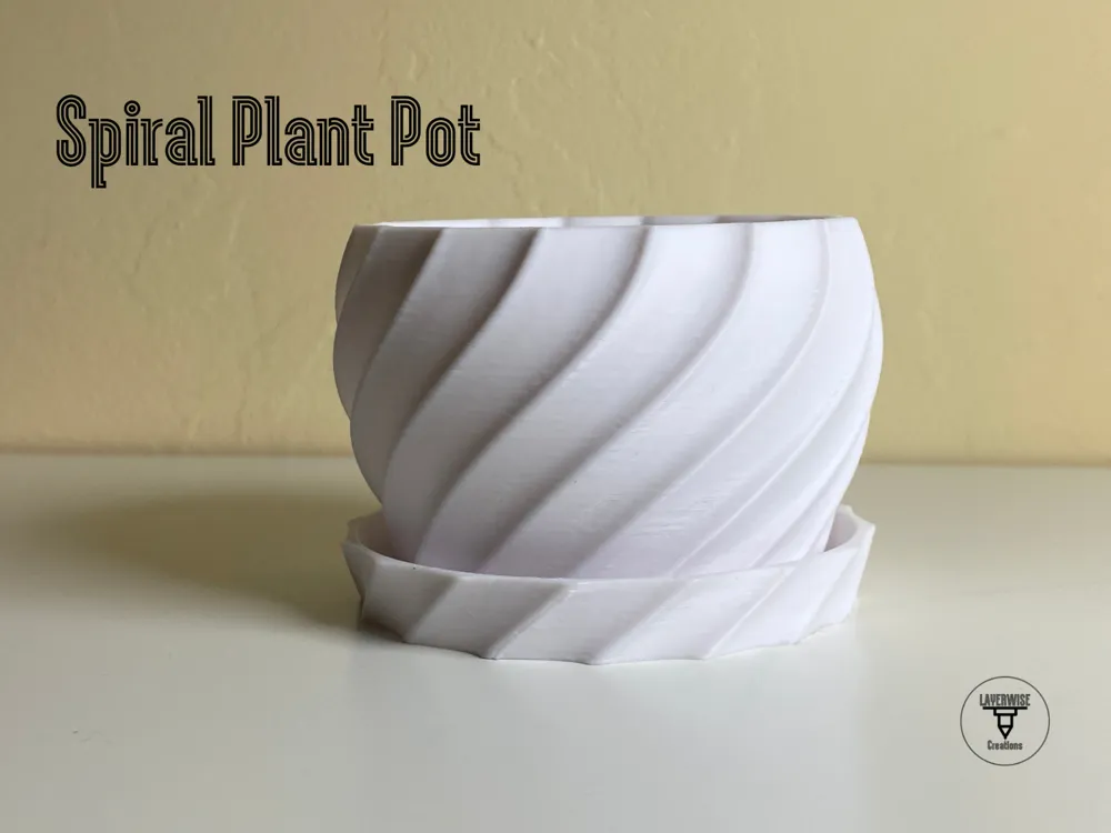 Spiral Plant Pot by LayerWise Creations - MakerWorld