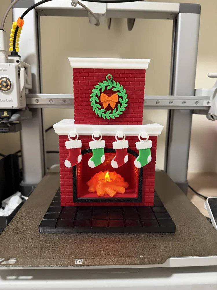 Christmas fireplace by Chua MakerWorld: Download Free 3D Models