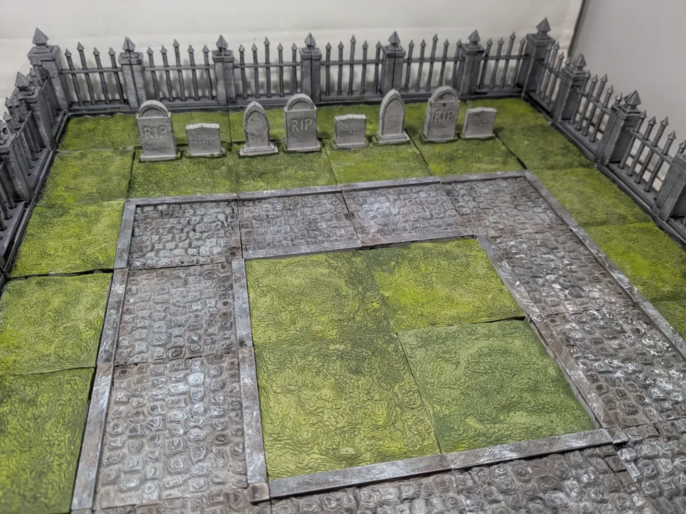 Graveyard grass tile (OpenLOCK system) Remixed by Together 3D ...