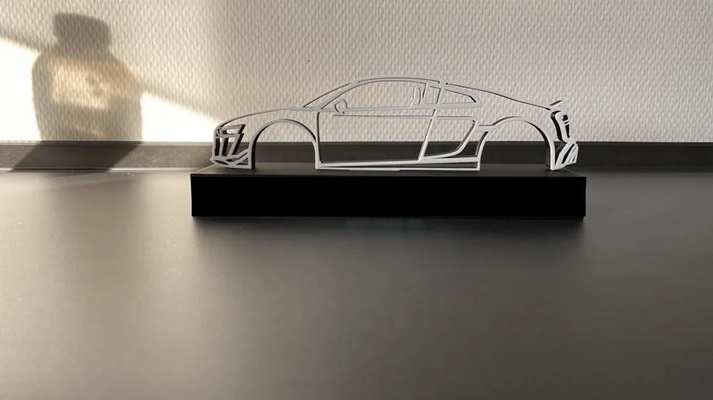 Audi R8 Silhouette on a Block by FoxPrint3D - MakerWorld