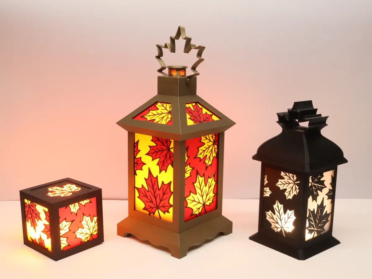The Modular Lantern - Maple Leaves - Free 3D Print Model - MakerWorld