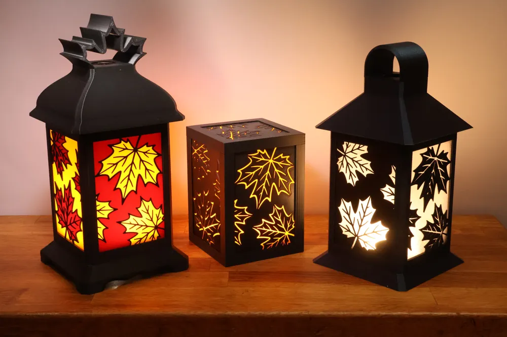 The Modular Lantern - Maple Leaves by Trusted Developments MakerWorld: Download Free 3D Models