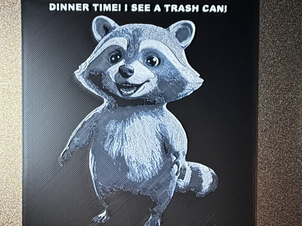 Cute Raccoon Trash Meme Hueforge by Viola's HueForge - MakerWorld