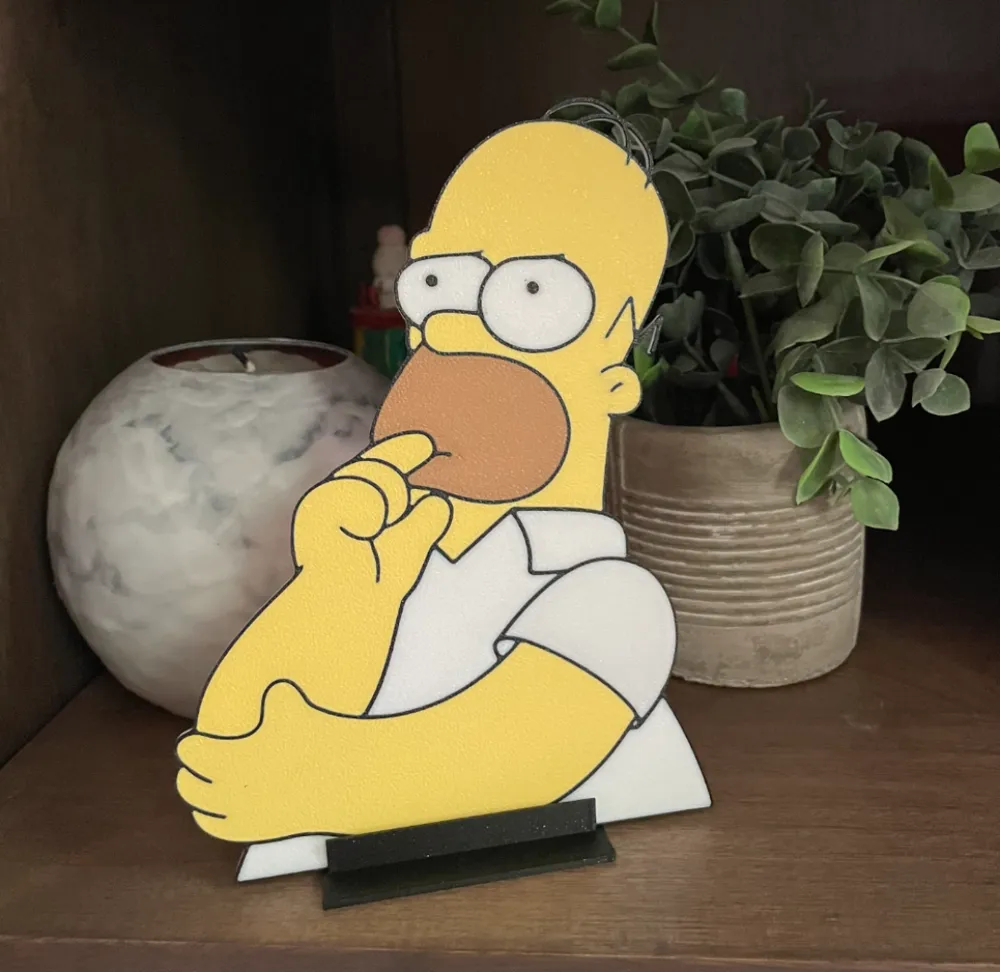 Homer Simpson Display / 4 color / Art / Thinking by 3D Prints This Week ...