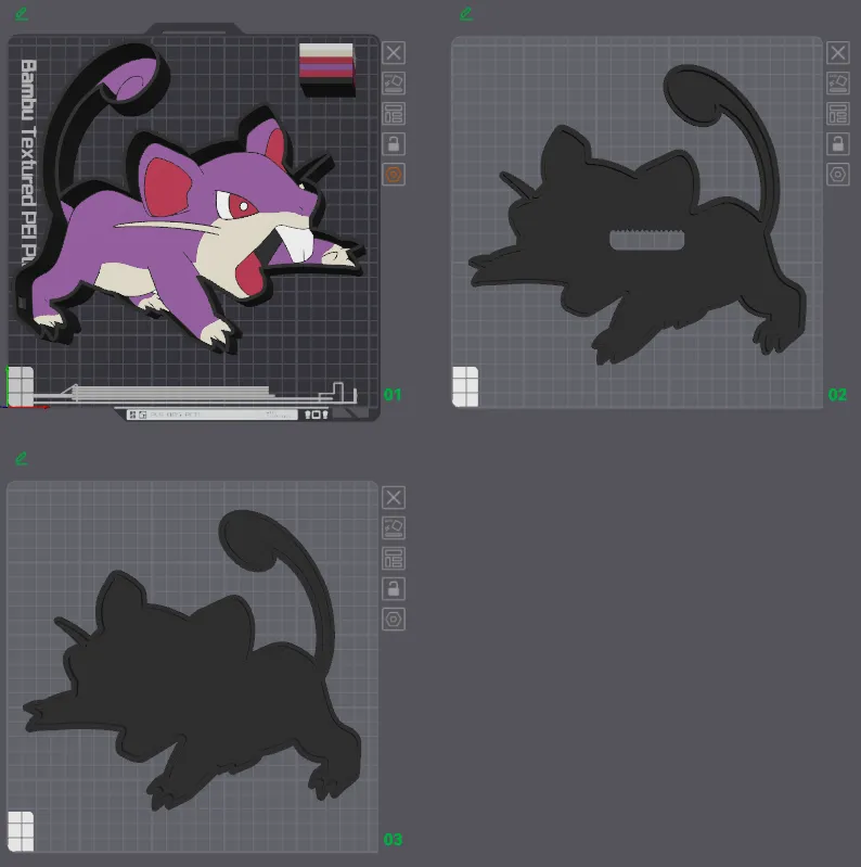 Pokemon - 0019 Rattata LED Lamp by BeeTee 3D - MakerWorld