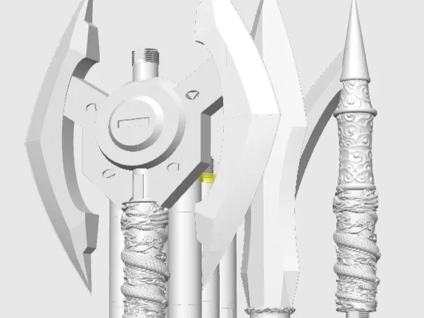 Lü Bu - Apocalypse Mechas Version Halberd by 7758 - MakerWorld