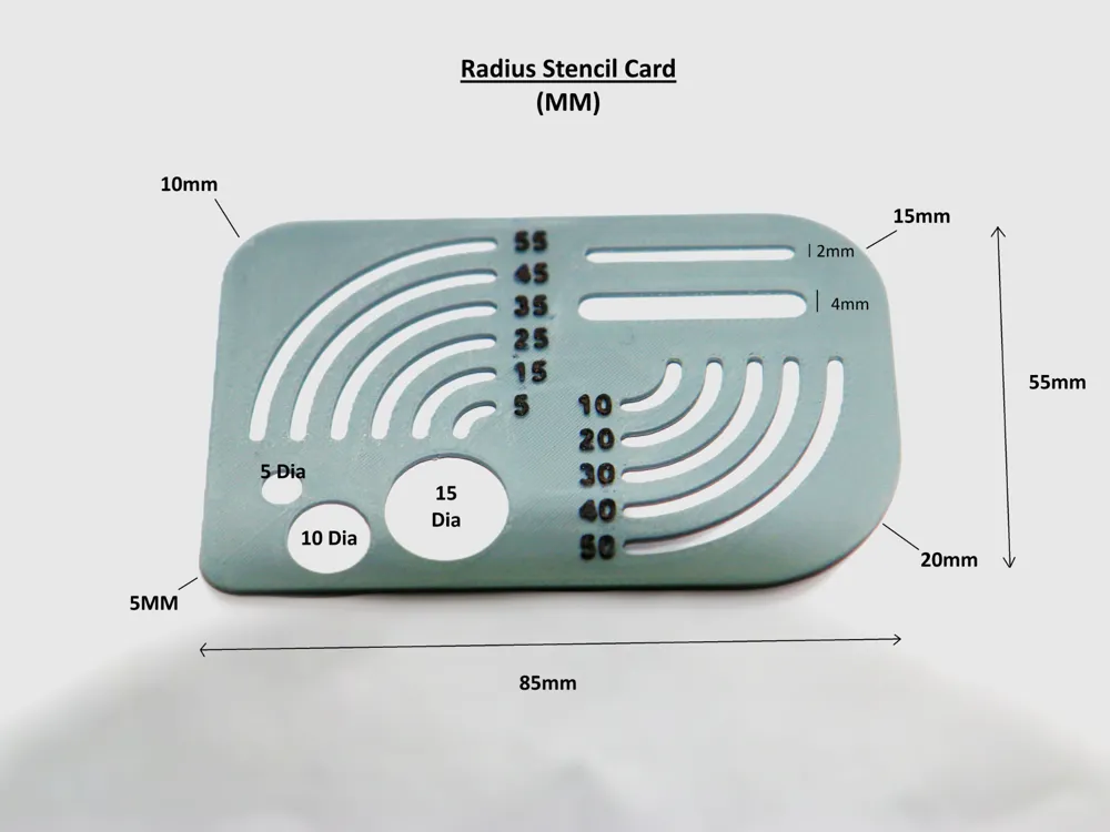 Radius stencil card by JPCraftsman - MakerWorld