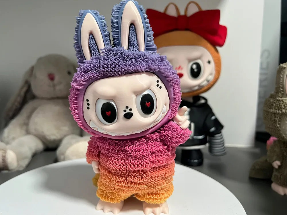 Labubu Leader - Zimomo with Long Fur - Stiff Short Curls - Multipart ...