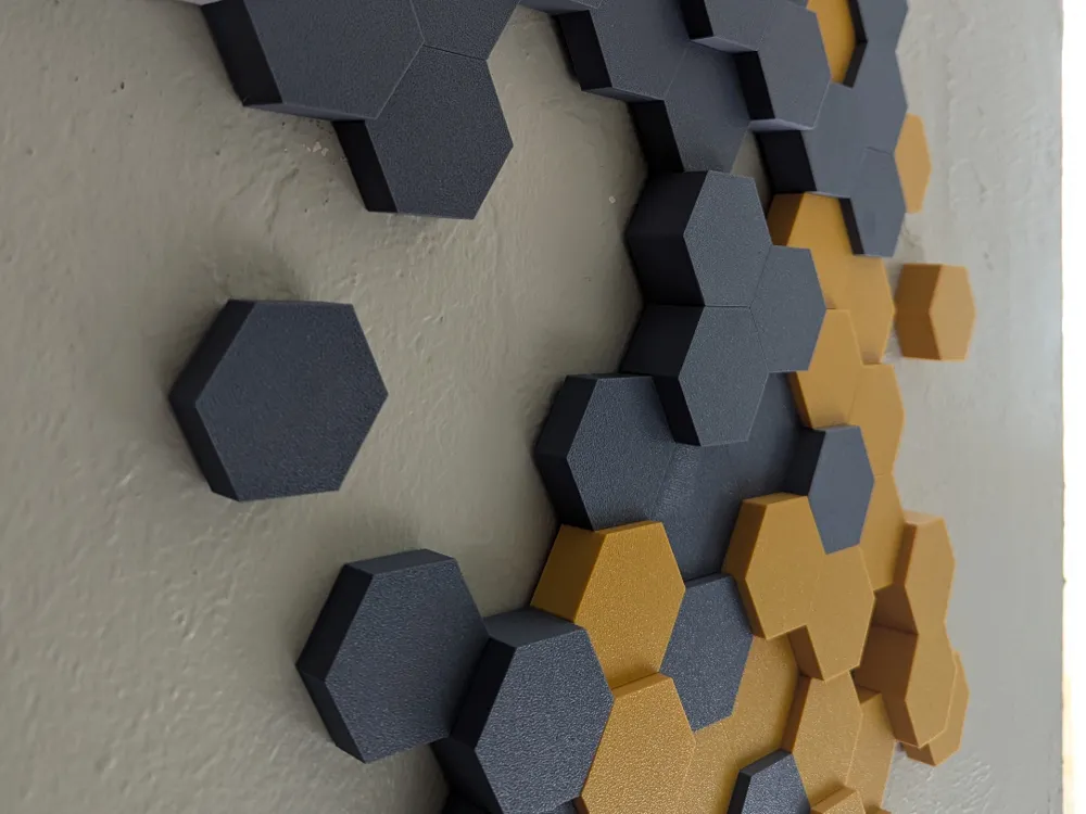 Customizable Hex Wall Art - Free 3D Print Model - MakerWorld