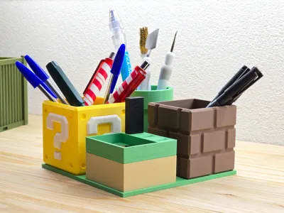 Super Mario Desk Organizer by Casadom MakerWorld: Download Free 3D Models
