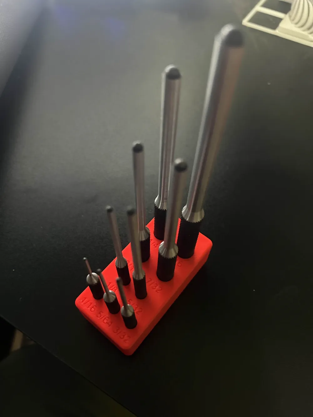 Gridfinity 9 piece roll pin punch holder by Kaeleb97 - MakerWorld
