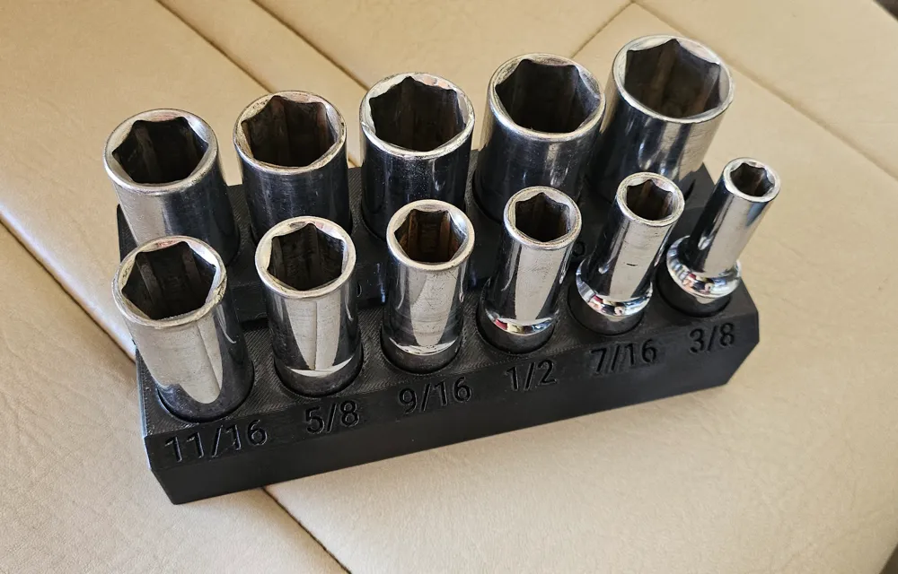 11-Piece Husky 1/2" Deep Socket Magnetic Organizer - Free 3D Print ...