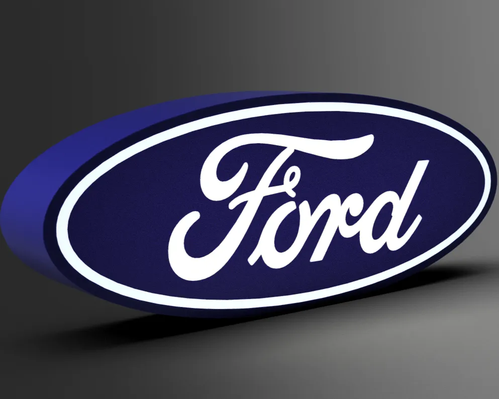 Ford Logo Light Box - Free 3D Print Model - MakerWorld