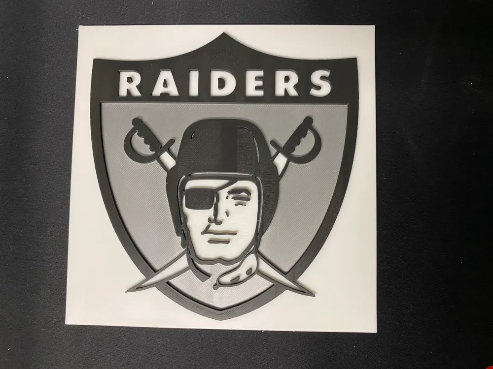 Raiders Logo Plaque v2 by El Jeffe - MakerWorld
