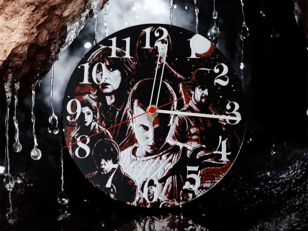 Stranger Things Inspired Wall Clock - Free 3D Print Model - MakerWorld