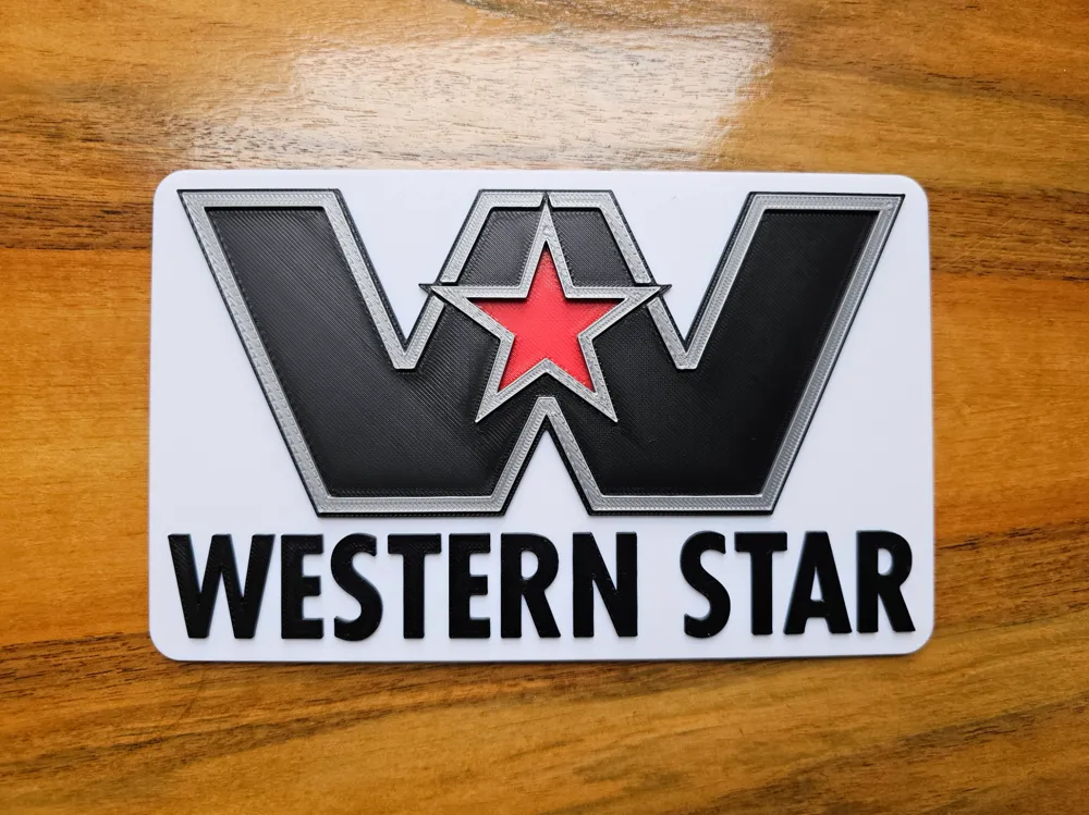 Western Star 3D Sign - Free 3D Print Model - MakerWorld