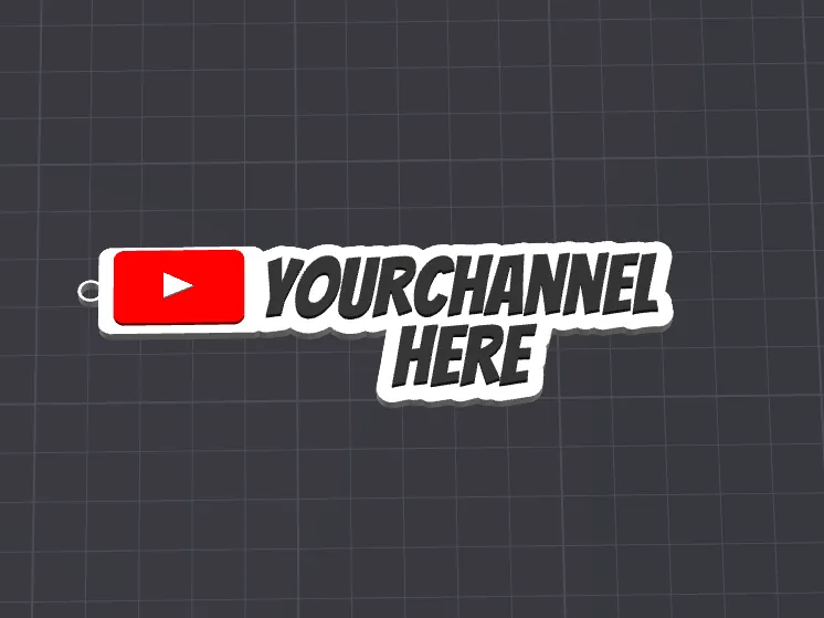 Custom Youtube Channel Keychains - Free 3D Print Model - MakerWorld