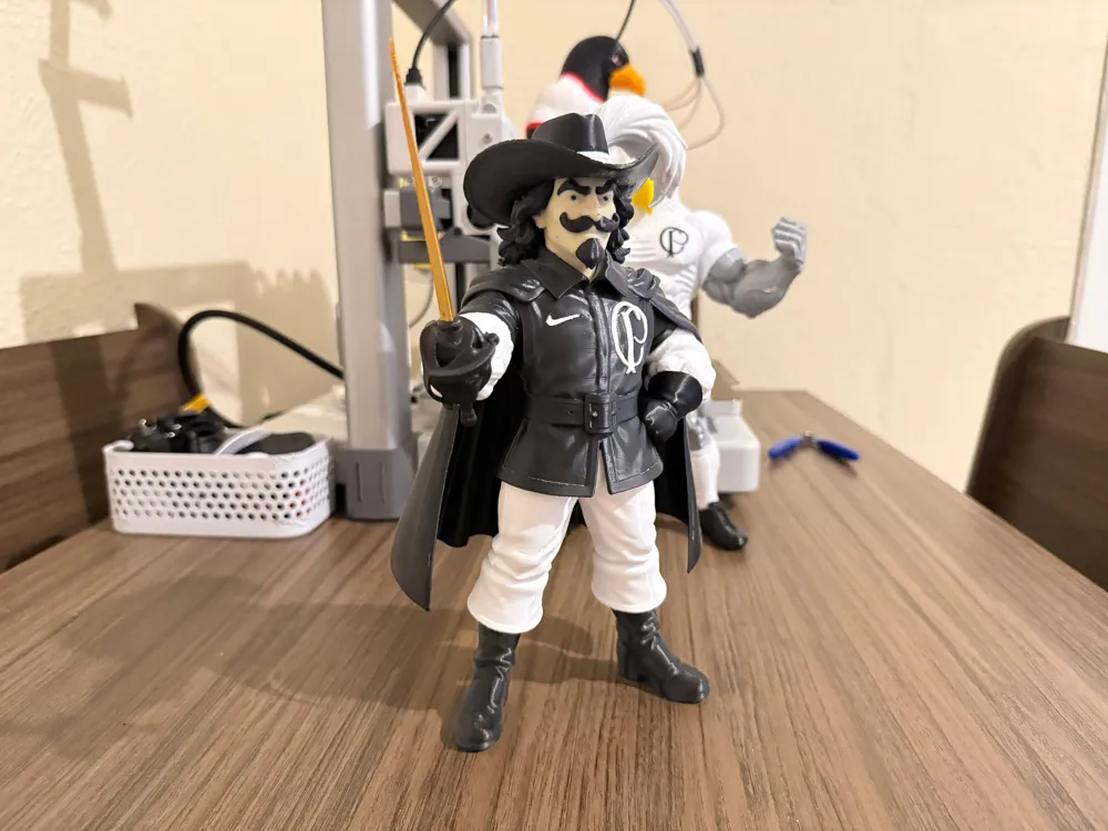 Corinthians musketeer mascot 27 cm in parts - Free 3D Print Model ...