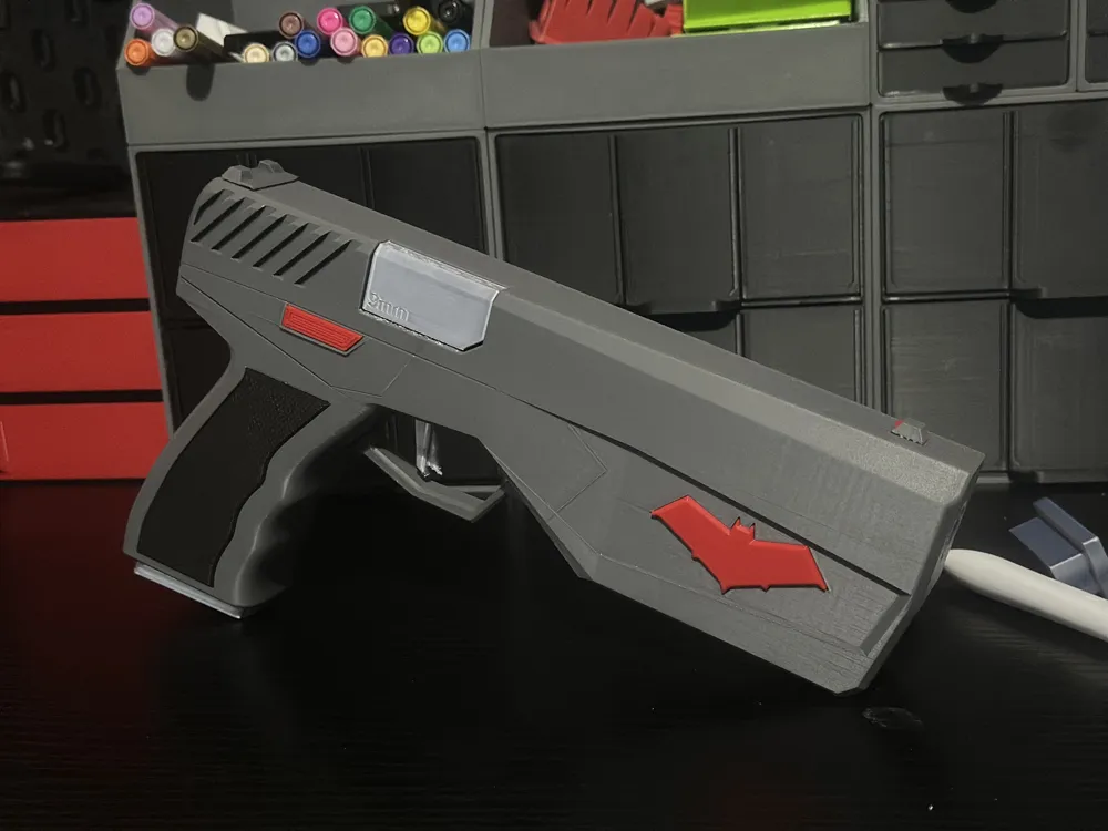 DC Red Hood Maxim 9 Pistol Cosplay Prop - Free 3D Print Model - MakerWorld