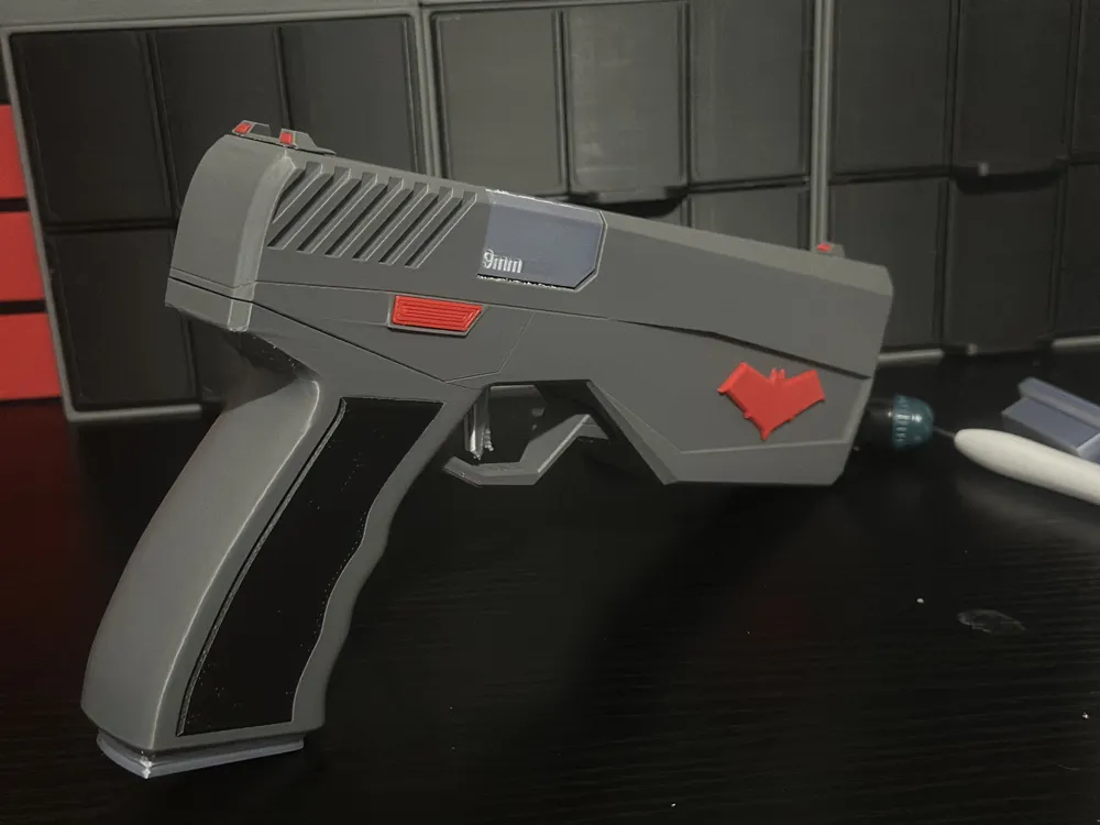 DC Red Hood Maxim 9 Pistol Cosplay Prop - Free 3D Print Model - MakerWorld
