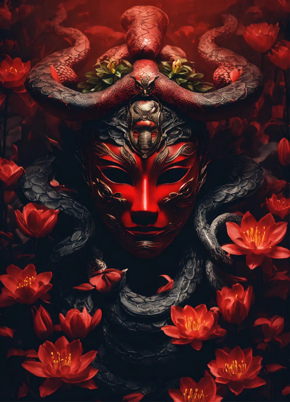 snake demon pack of two hueforge by Xasmukarman - MakerWorld